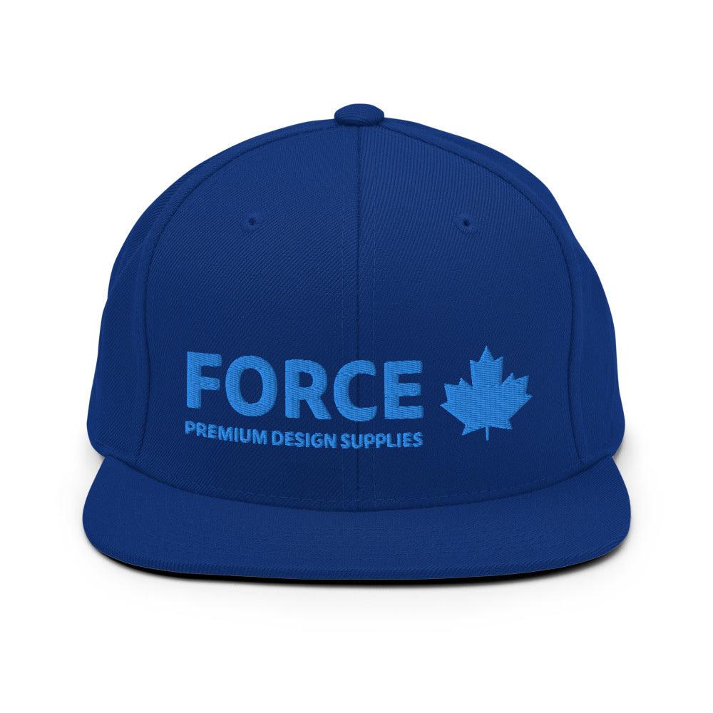 FORCE 3D Puff Embroidery Snapback Hat Royal Blue– Billyforce Shop